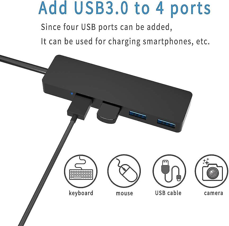 USB Hub, 4 Port USB 3.0 Hub, Ultra Slim Extra Lightweight USB Adapter ...
