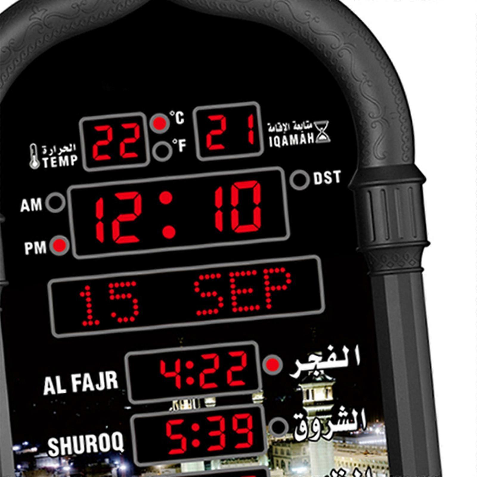 LED Prayer Clock Time Reminding Mosque Prayer Clock Music Playing Azan ...