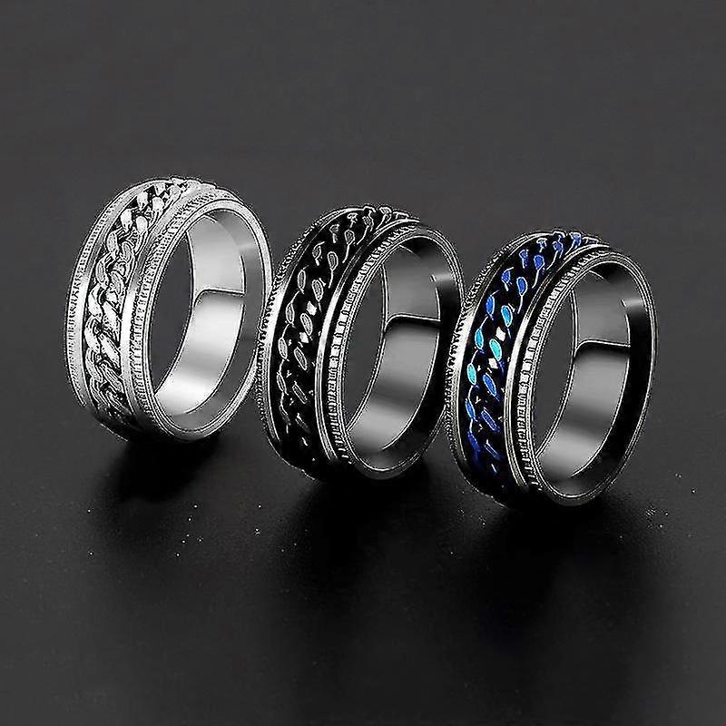 Rotatable Beers Bottle Opener Ring With Inner Rotating Chain Titanium ...