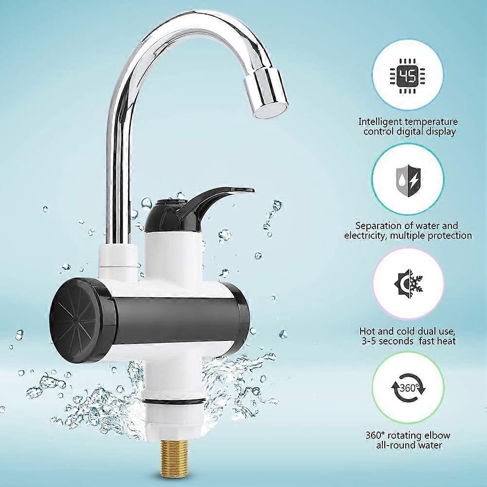 3000W temperature display instant hot water tap electric kitchen tap ...