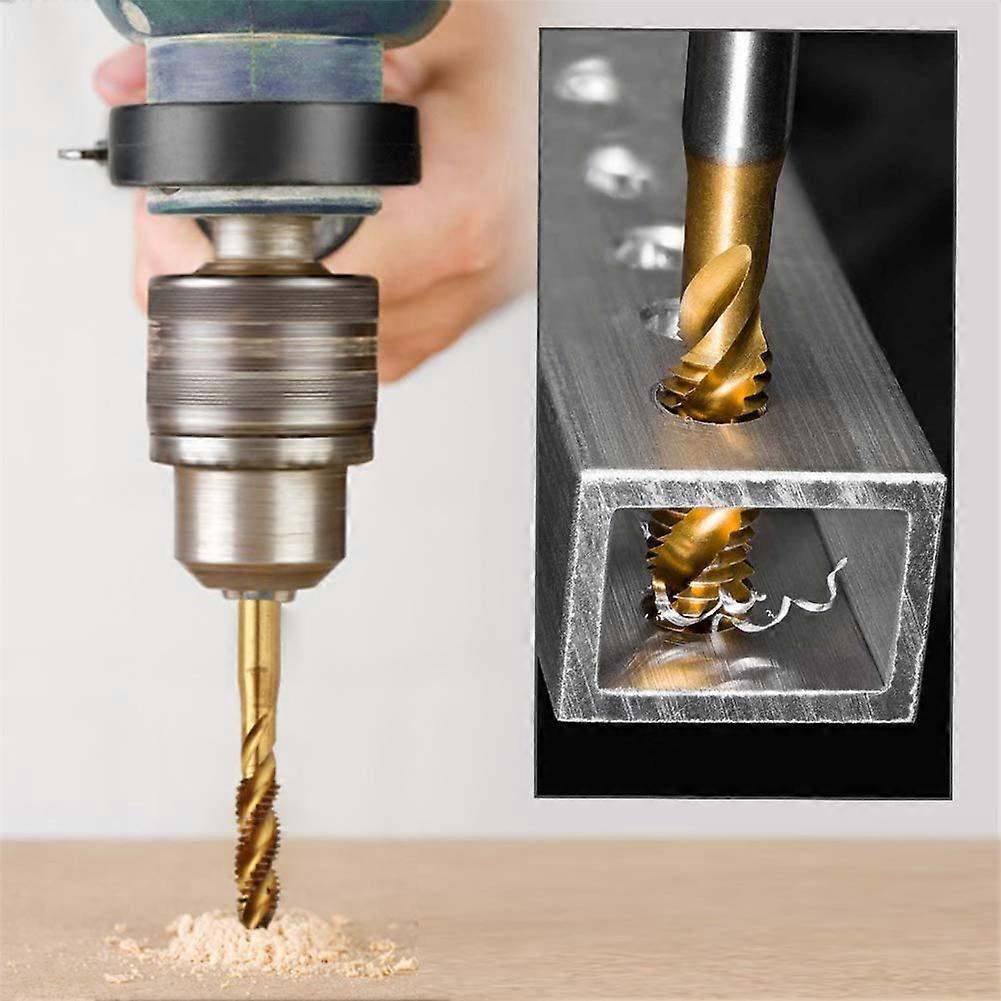 9pcs Machine Screw Tap Set Titanium Spiral Flute Drill M2 M2.5 M3 M4 M5 ...