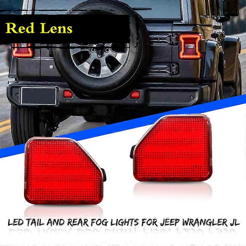 Red LED Car Rear Bumper Reflector Tail /Brake Lights Rear Fog Lights ...