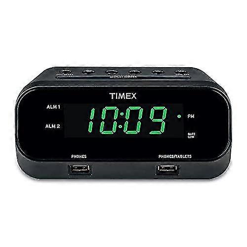 Timex Alarm Clock With Usb Charging Station Rediset Digital Clock For Bedroom With Dual Alarms