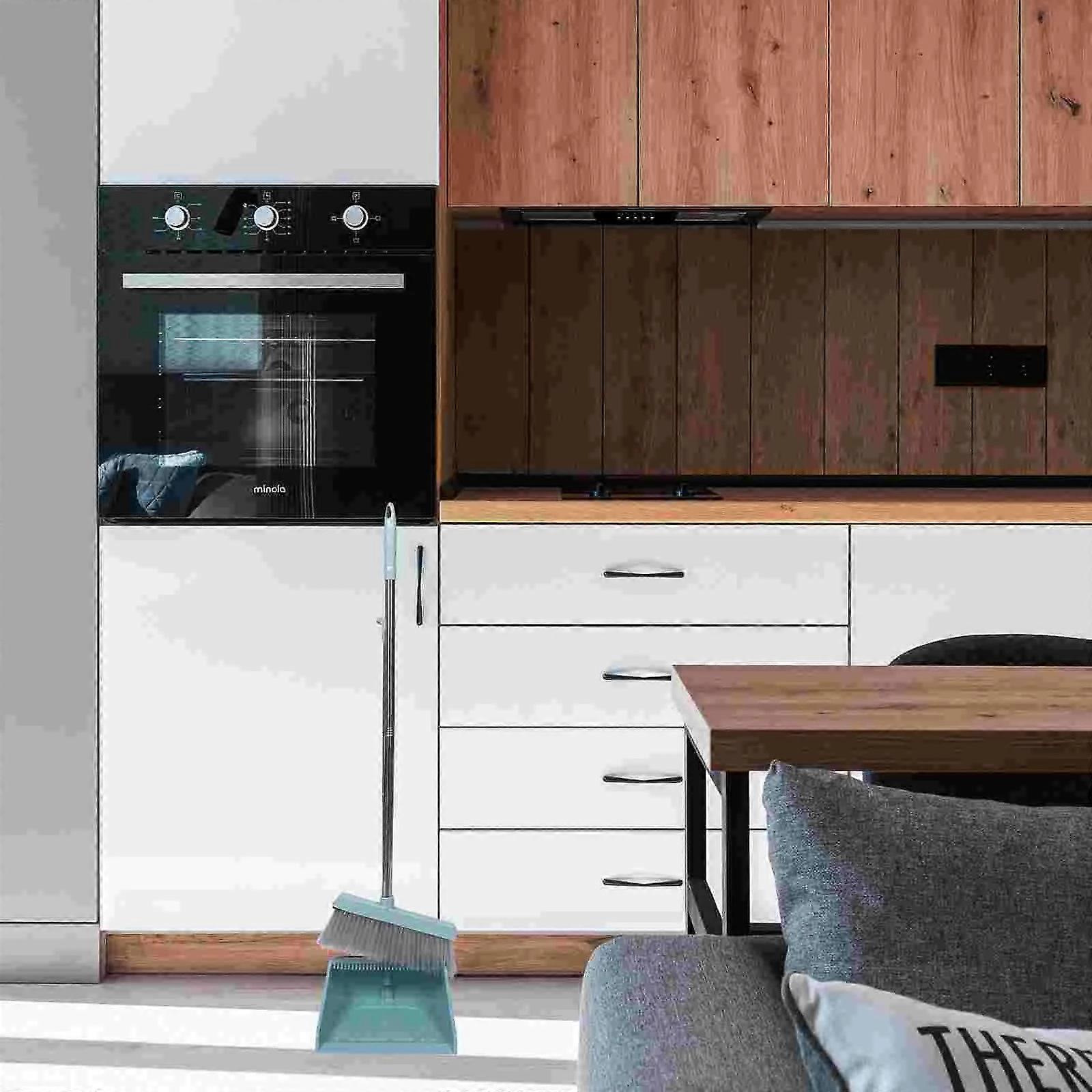 Dustpan Pan Cleaning Handle Metal Upright Dustpans Pans Stainless Broom ...