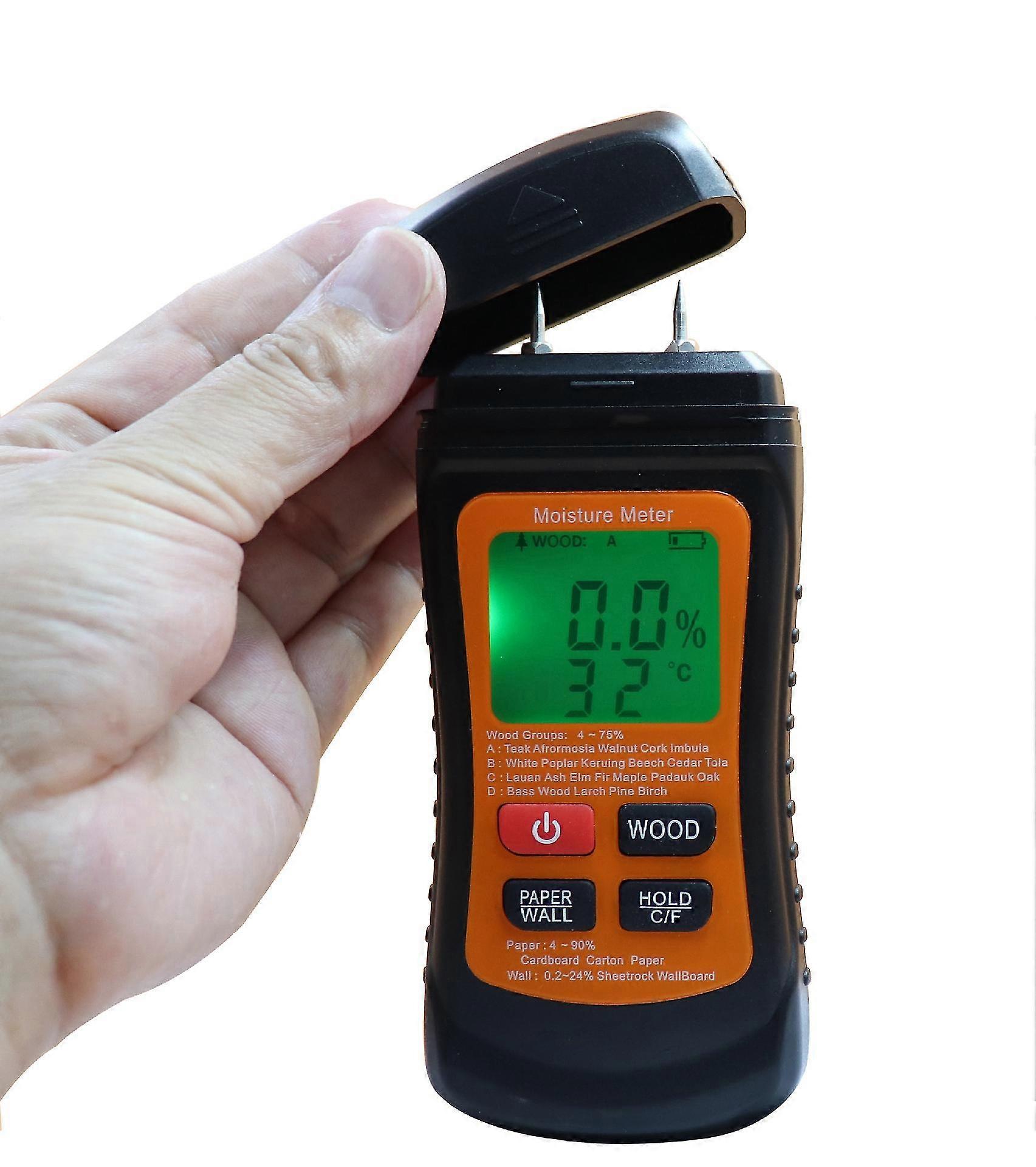 Wood Moisture Meter Digital Moisture Tester Precision Pin Paper ...
