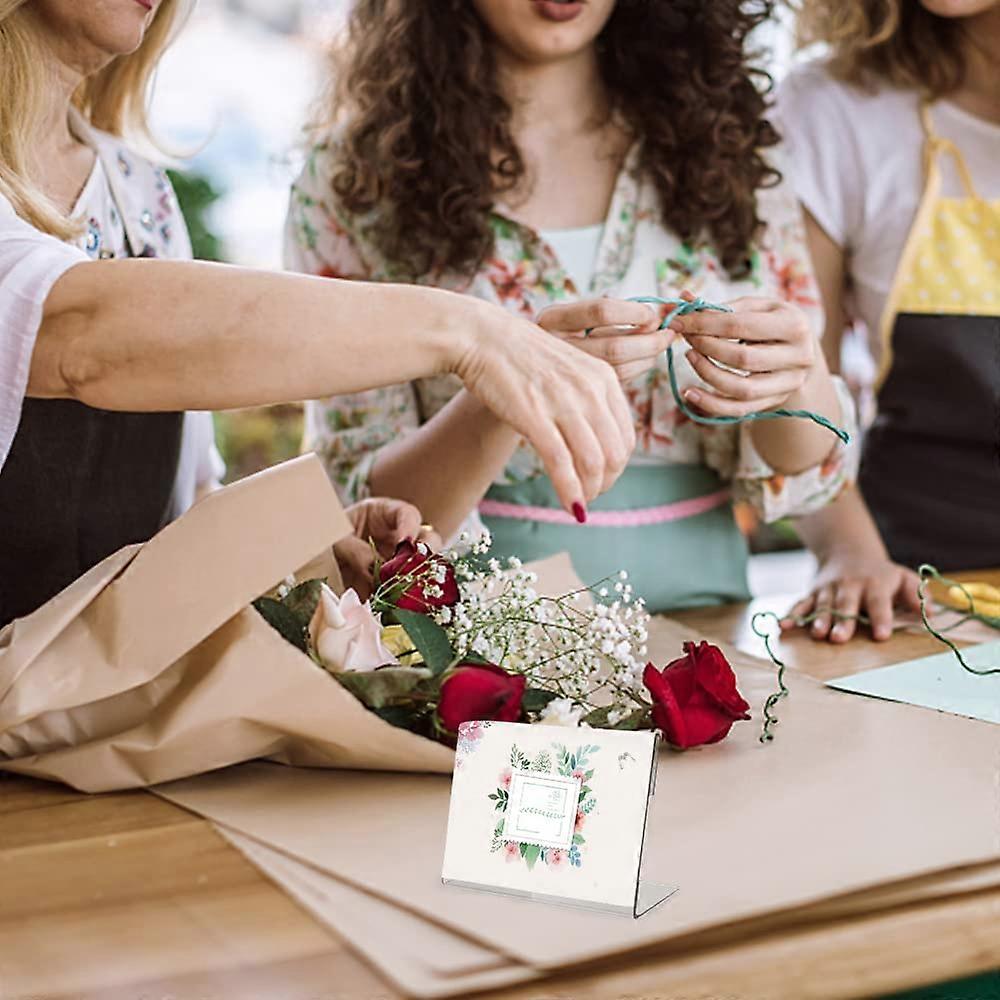 30Pcs Price Display Holder L Shape Clear Acrylic Price Card Tag Acrylic ...