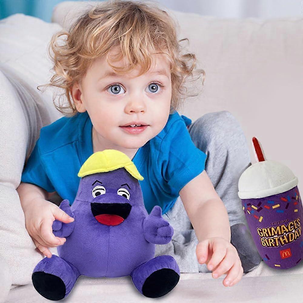 Grimace Plush,Grimace Shake Yellow Hat Plush Toy,Stuffed Animal Toy ...
