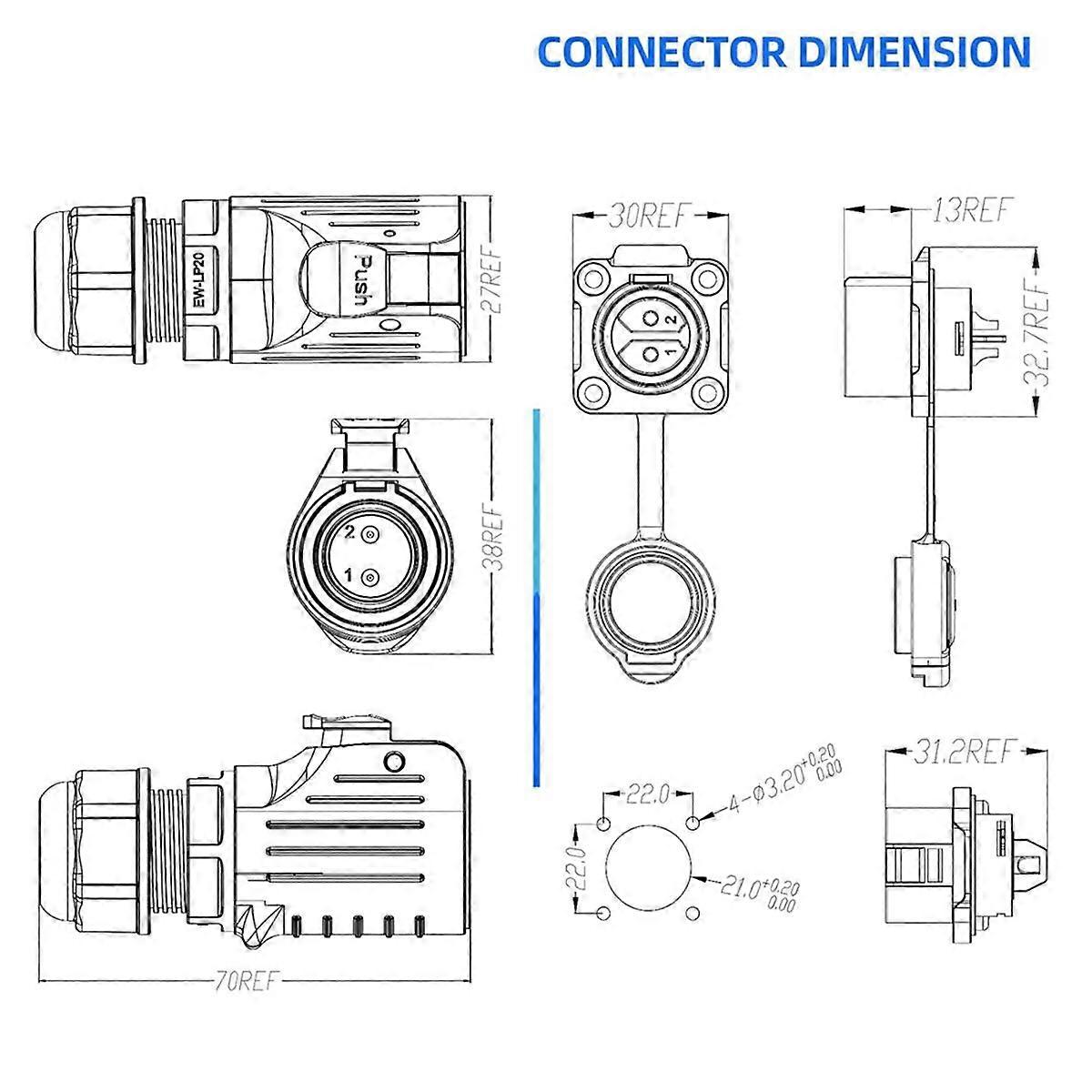 Industrial Waterproof Connector IP68 Quick Plugging Circular Connector ...