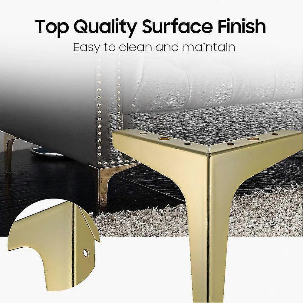7" / 17.5cm Furniture Legs, 4 Modern Metal Diamond Triangle Furniture ...