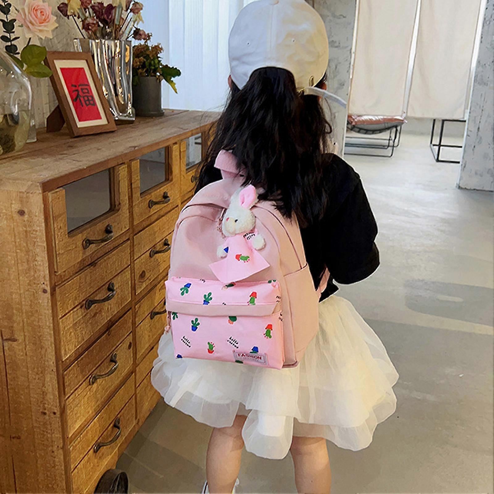 Kids Backpack Kindergarten Kids Backpack For Girls Rabbit Bookbag With ...