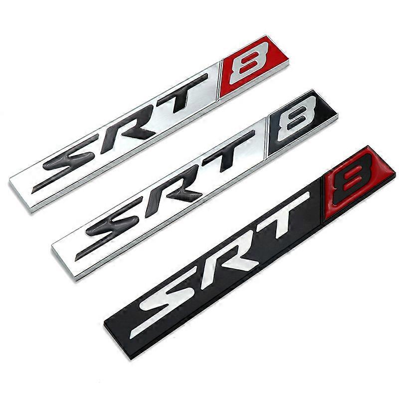 1Piece 3D Metal Car Emblem For SRT SRT6 SRT8 SRT10 SXT SXT6 SXT8 SXT10 ...
