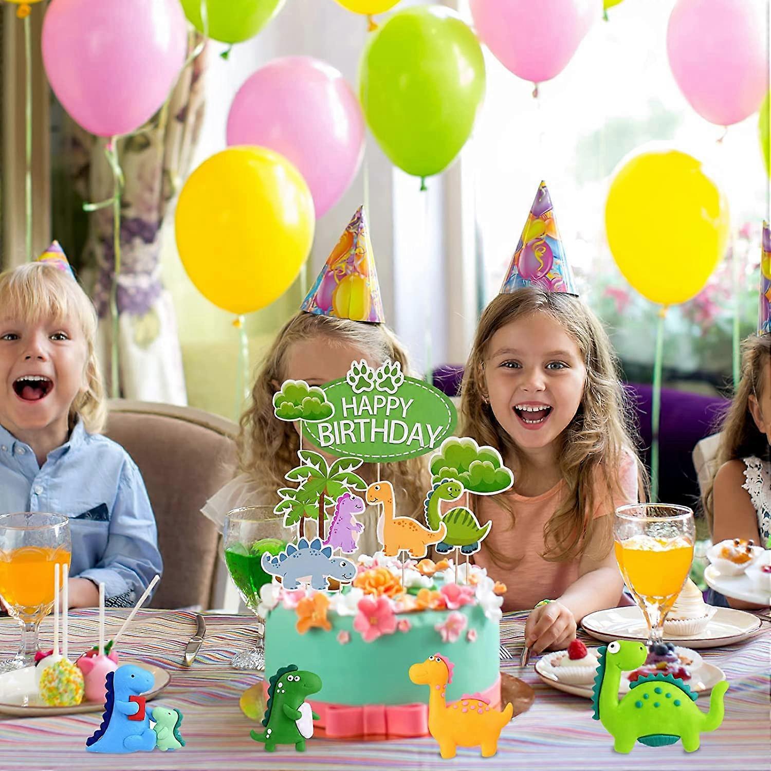 Kids Cake Toppers, 4 Pieces Birthday Cake Toppers, Mini Cake Topper ...