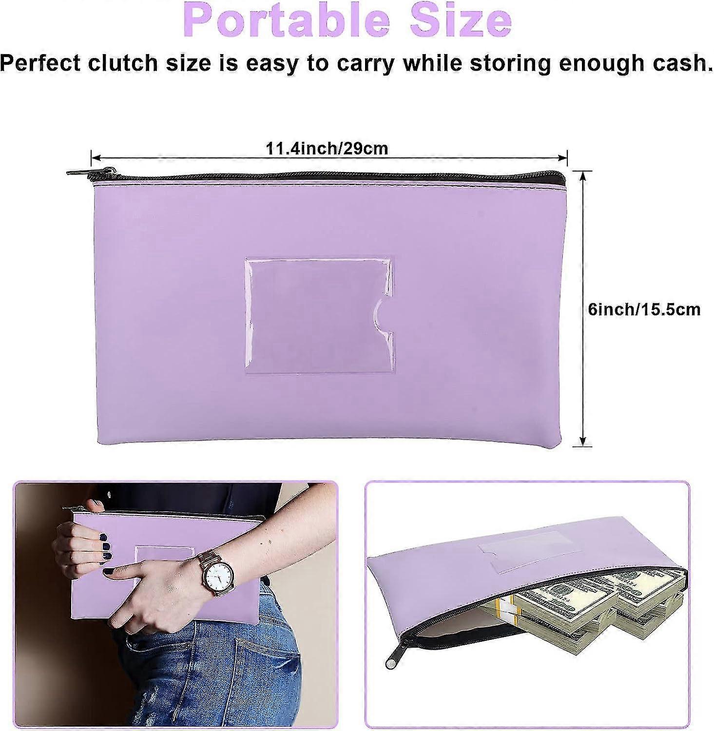 Zippered Security Bank Deposit Bag, 8 Pack Bank Deposit Money Bag ...