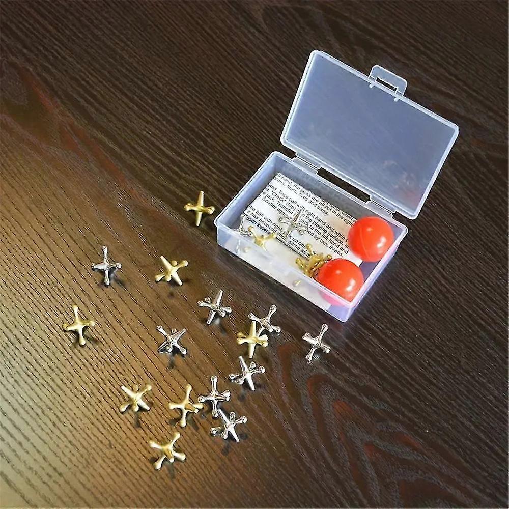 Metal Jacks Game With Ball, Old School Jax Game Toys For Kids Adults ...