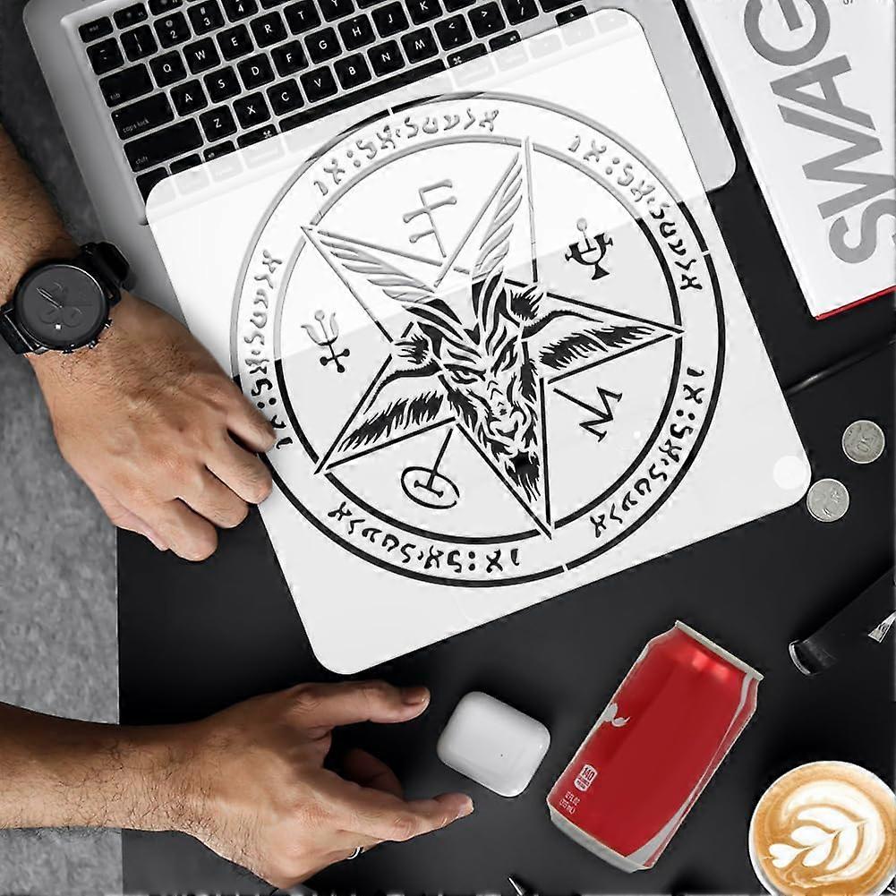 Sigil or Seal of Baphomet Stencil for Painting 11.8x11.8 inch Reusable ...