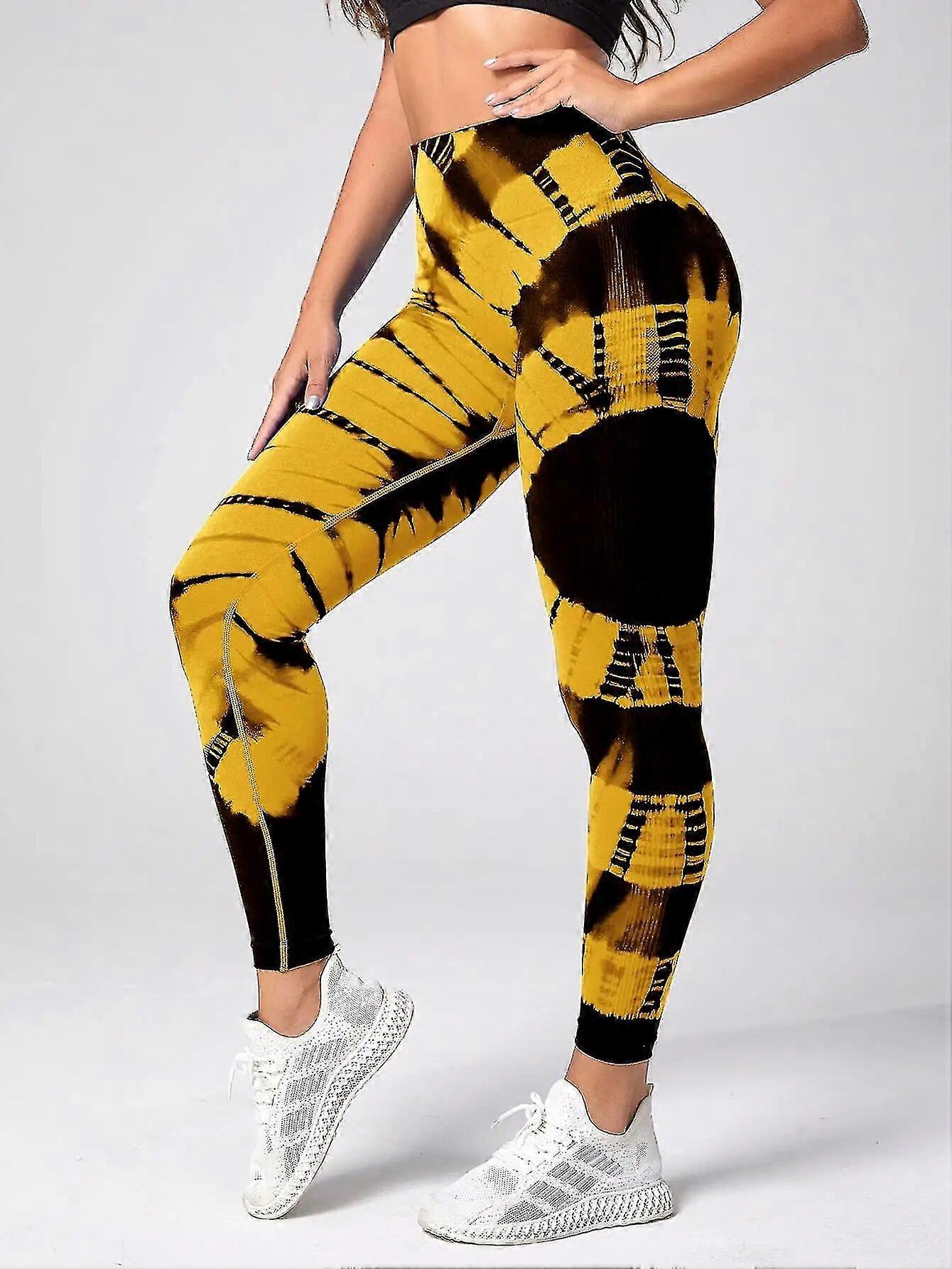 Seamless Leggings For Women Fitness Yoga Pants High Waist Tie Dye Legging Workout Scrunch Butt ...