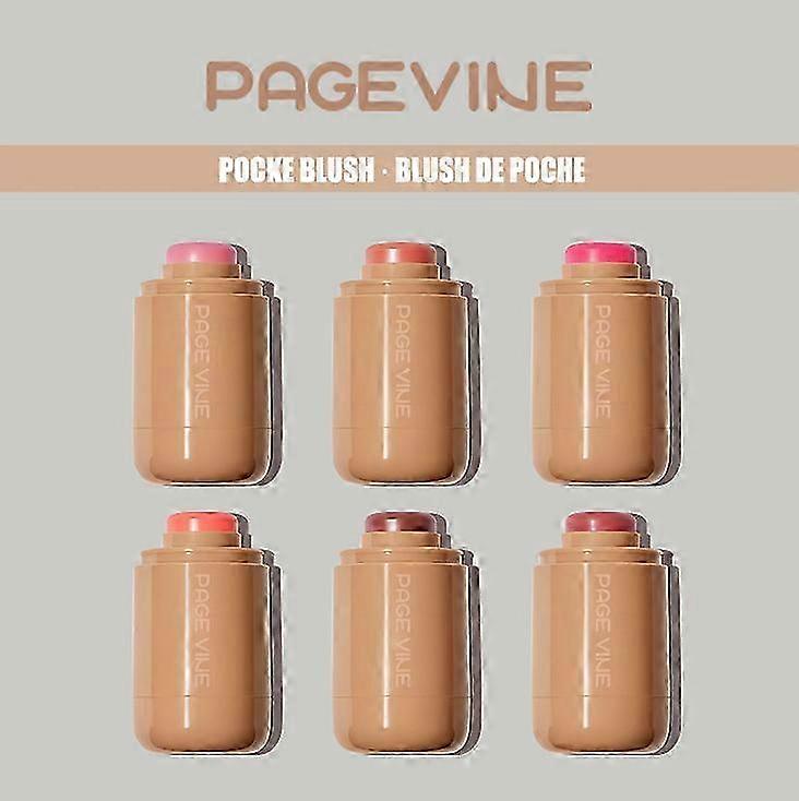 Pocket Blush Stick, 3-in-1 Buildable Natural Matte Blush Stick For ...