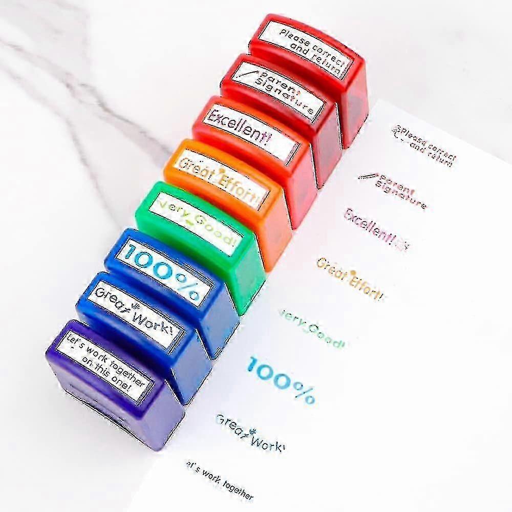 18pcs Teacher Stamps For Classroom, Self-inking Motivational Grading Stamps Teacher Supplies ...