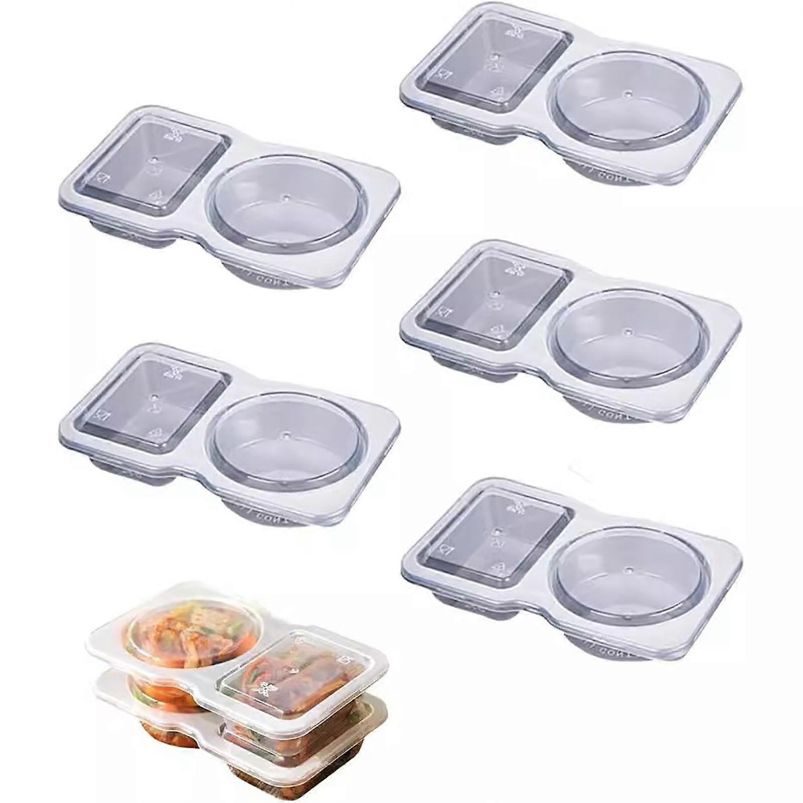 8pc Double Compartment Condiment Container Double Condiment Containers ...