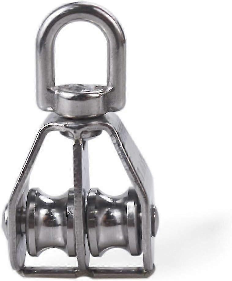 1-Pack M25 Double Sheave Blocks Lifting Pulley for Wire Rope Roller ...