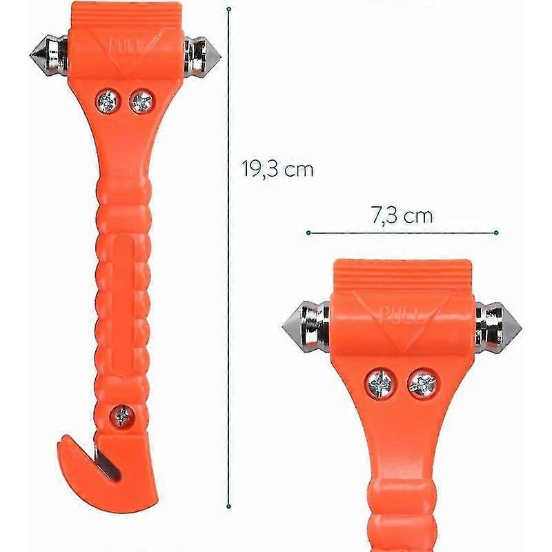Car Rescue Hammers - 2X Emergency Hammer with Integrated Belt Cutter - Windshield Window Glass ...