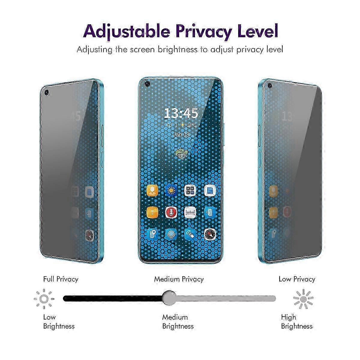 OnePlus Nord 2T 5G Anti-Spy Privacy Screen Protector with High ...