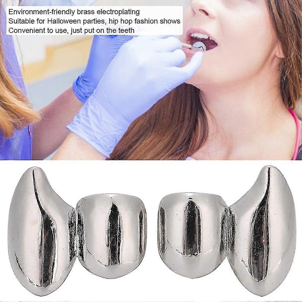 2pcs Single Tooth Bling Teeth Decoration for Halloween Party Hip Hop ...