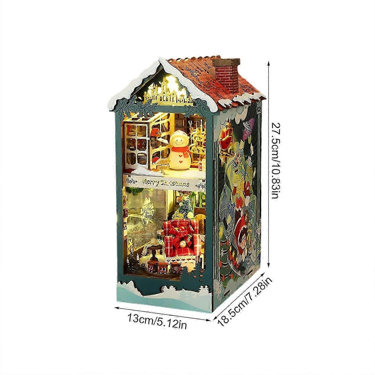 Miniature House Craft Kit Christmas Book Nook Diorama for Teens and ...