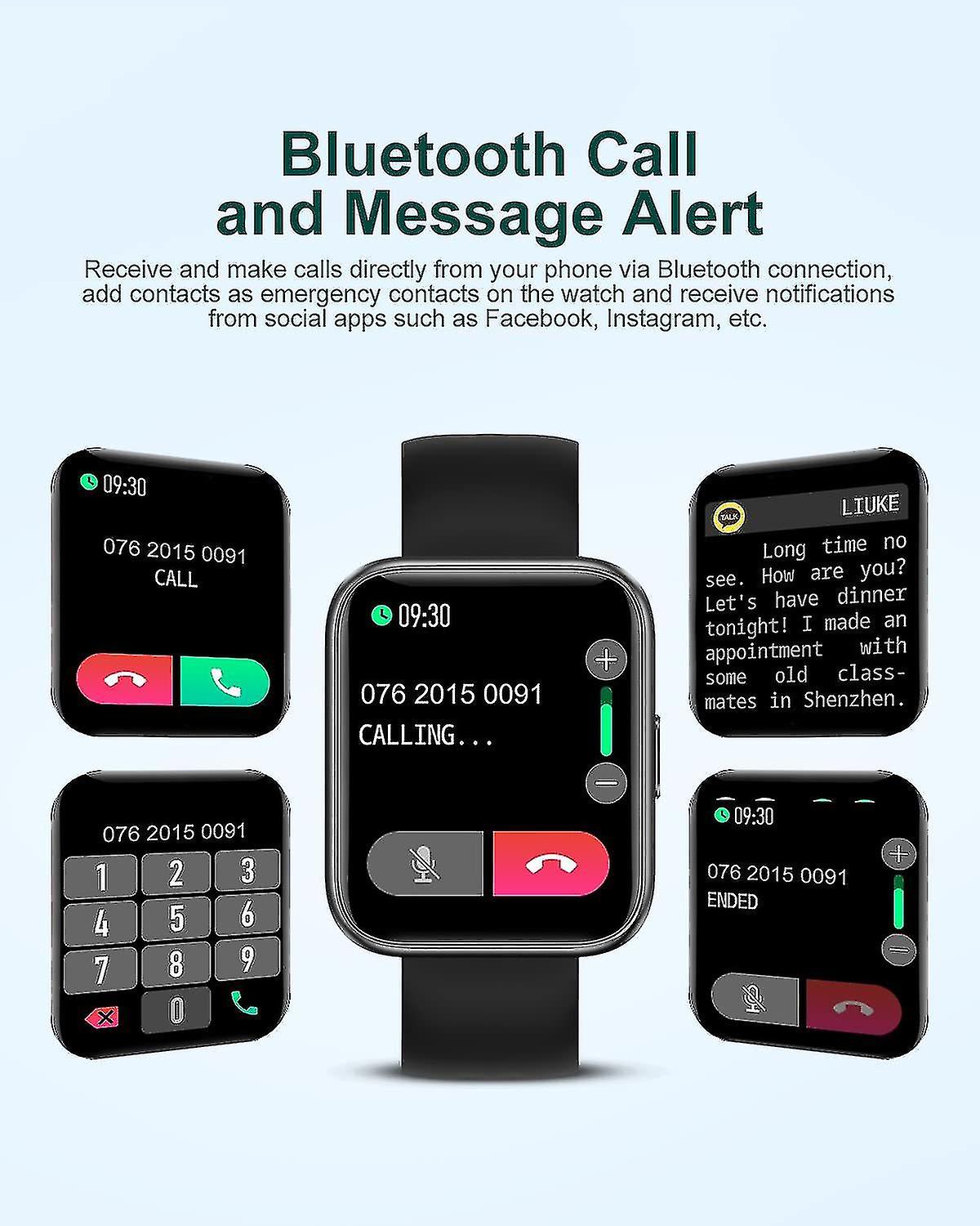 Chronus Smart Watch For Men Women, 1.69 Inch Full Touch Screen Fi ...