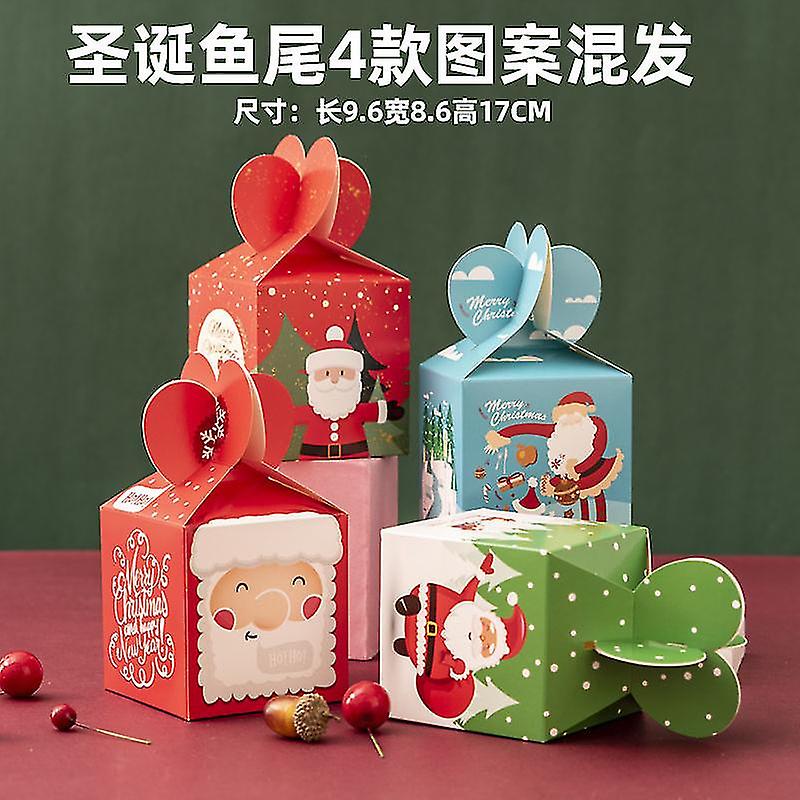 Random Style 10pcs Christmas Apple Box Christmas Fruit Packing Box ...