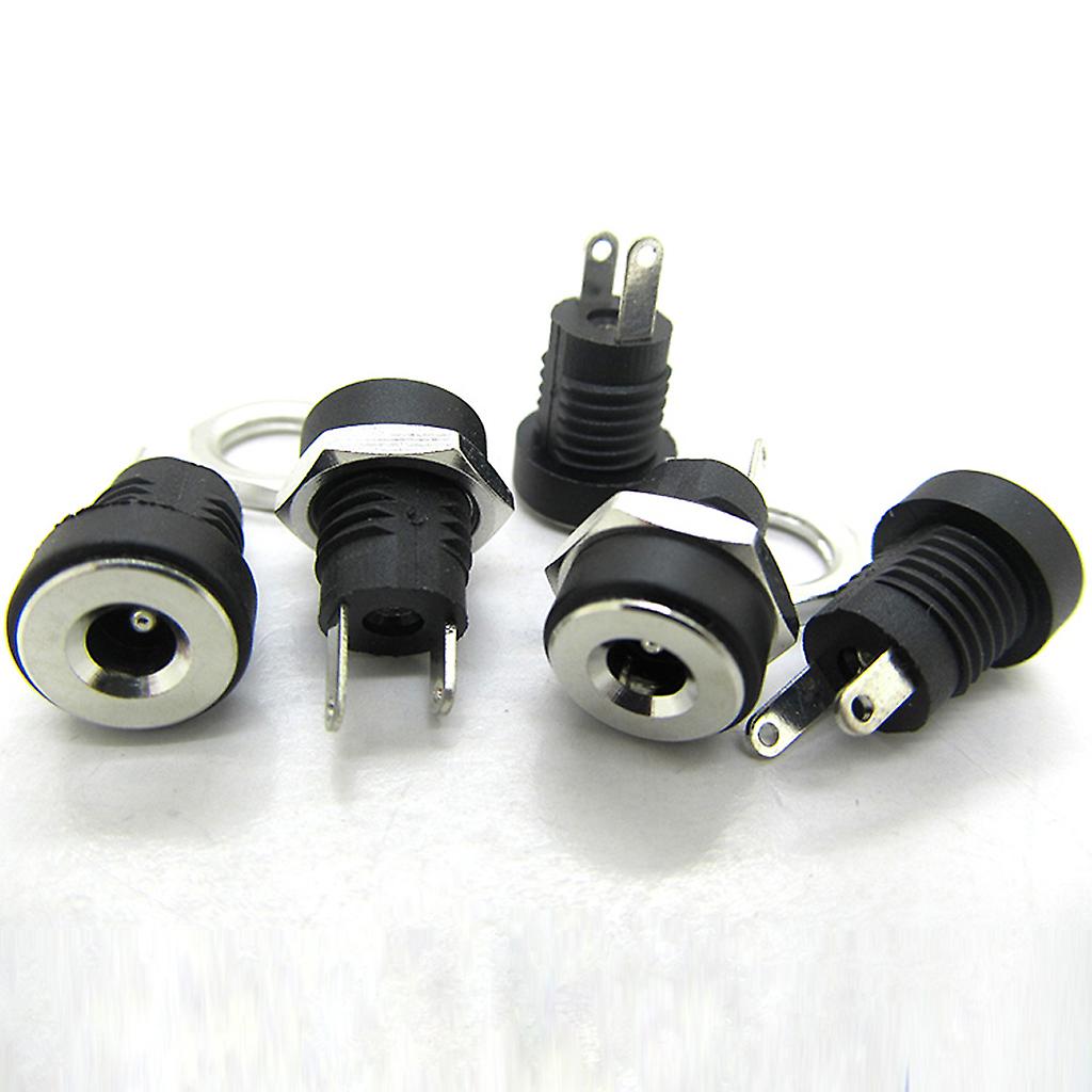 10 Pairs Male+female 2.1x5.5mm For Dc Power Jack Plug Pcb Panel Mount ...