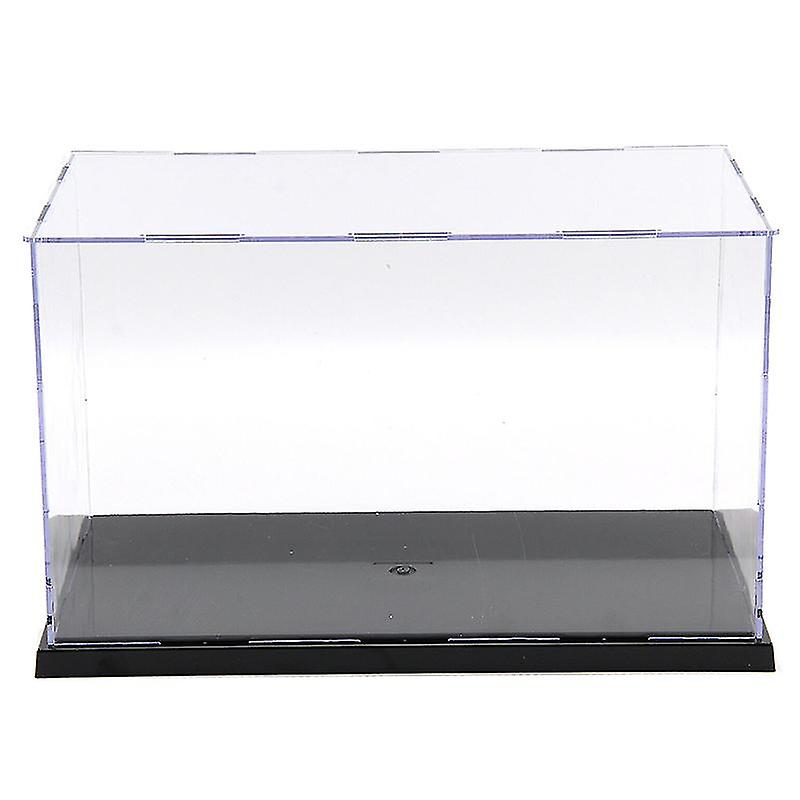 30cm Perspex Acrylic Display Case H Box Plastic Base Dustproof Figure ...
