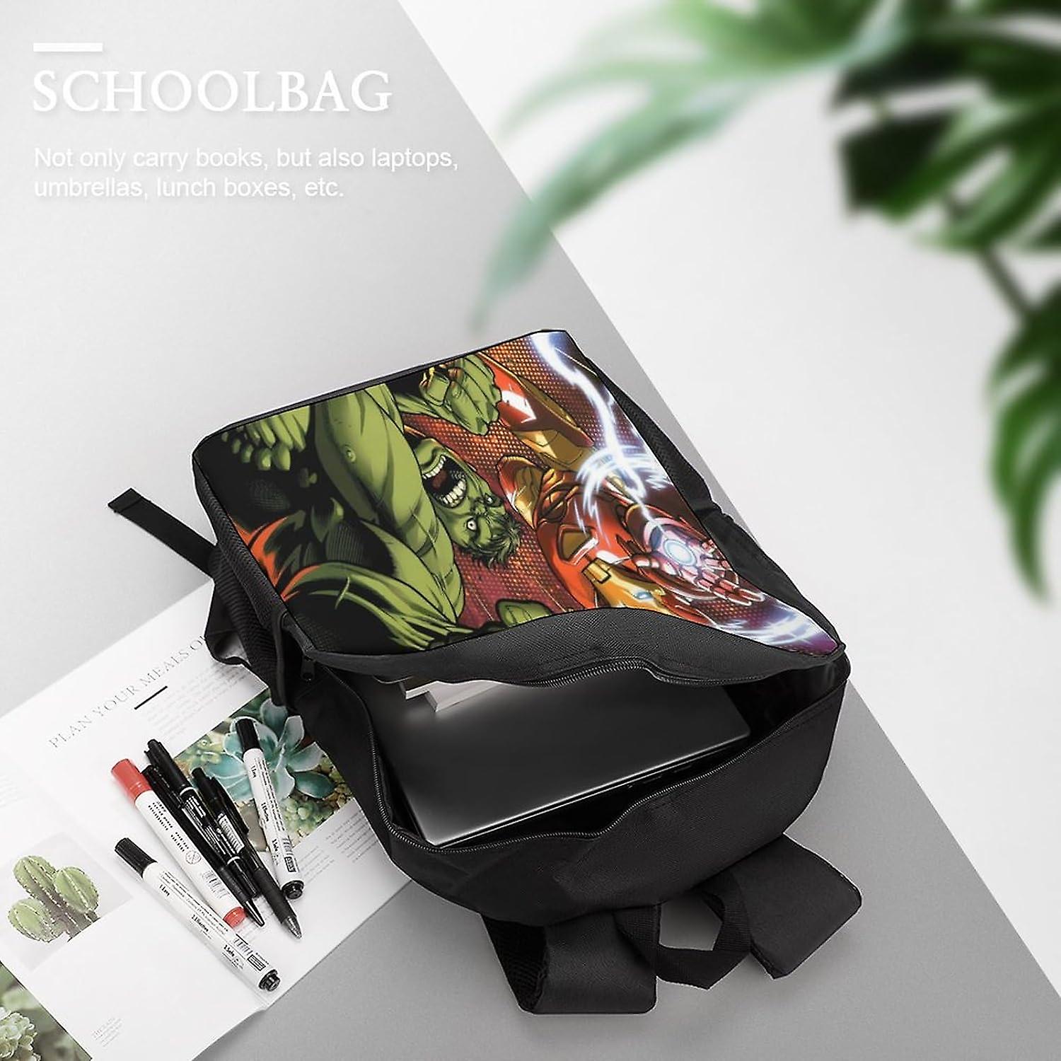 Super Hero Hulk School Bag, Kids Backpack, 3D Printed Cartoon School ...