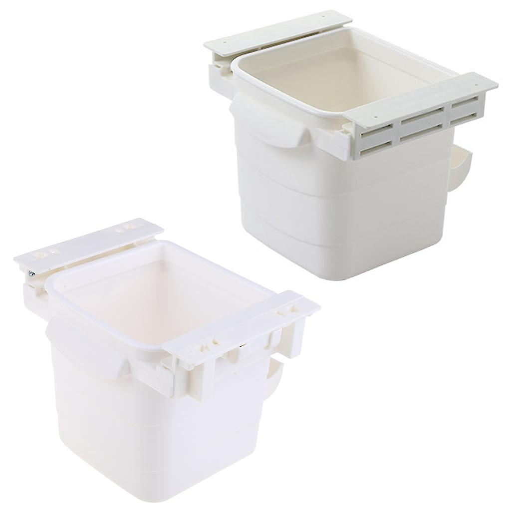 Kitchen Retractable Hidden Waste Bin Under Table Hanging Garbage Trash ...