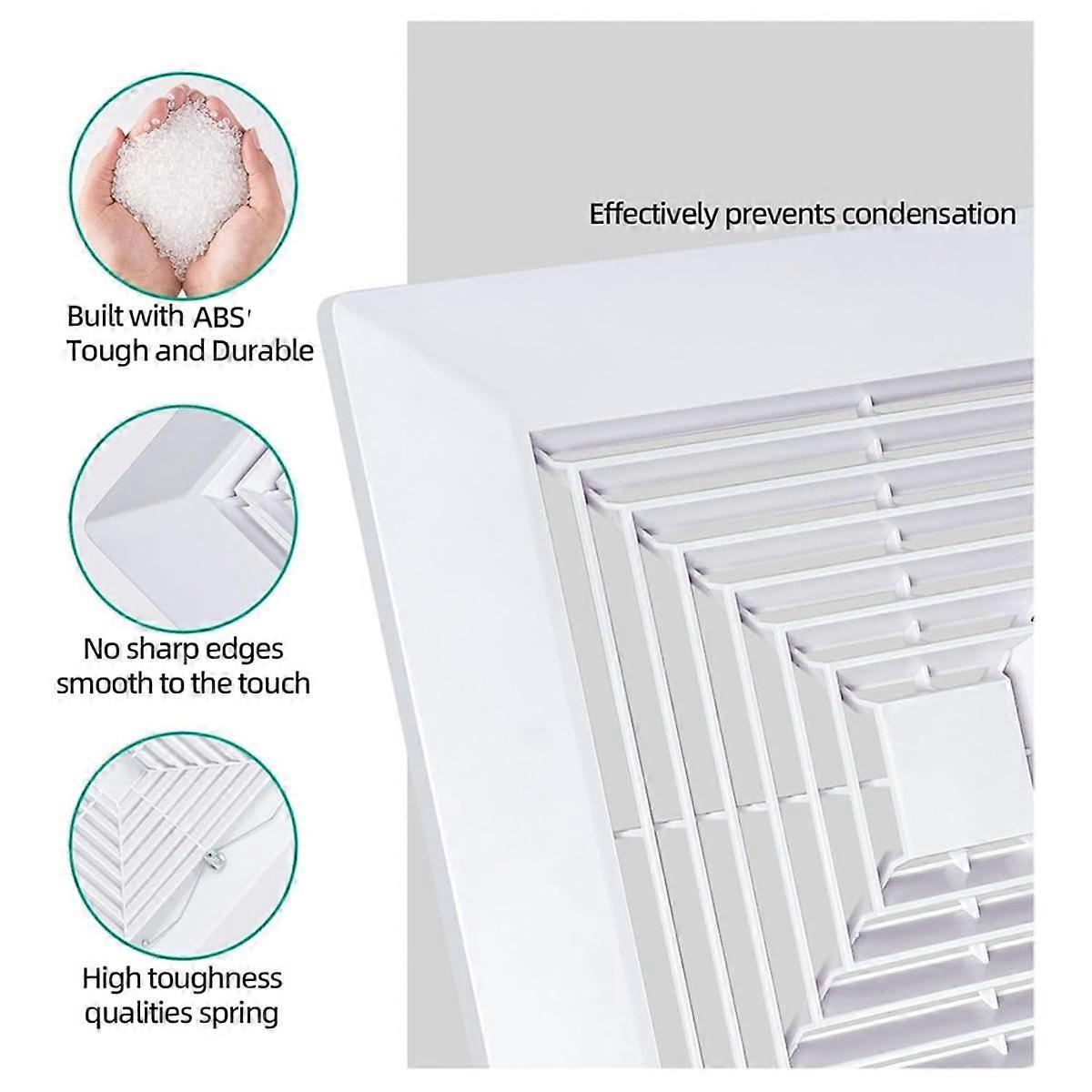 Bathroom Exhaust Fan Cover with Springs Replacement Parts for Square ...