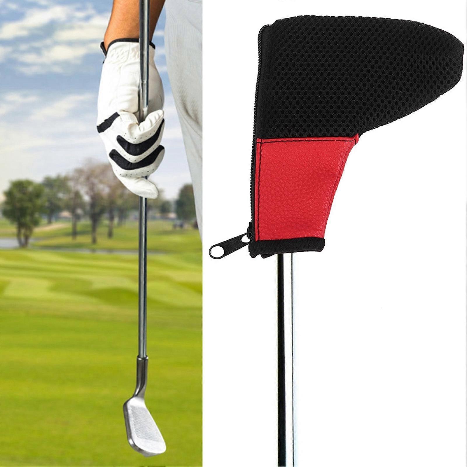 L Shaped Mesh Golf Head Cover Golf Club Putter Headcover Protector Bag ...