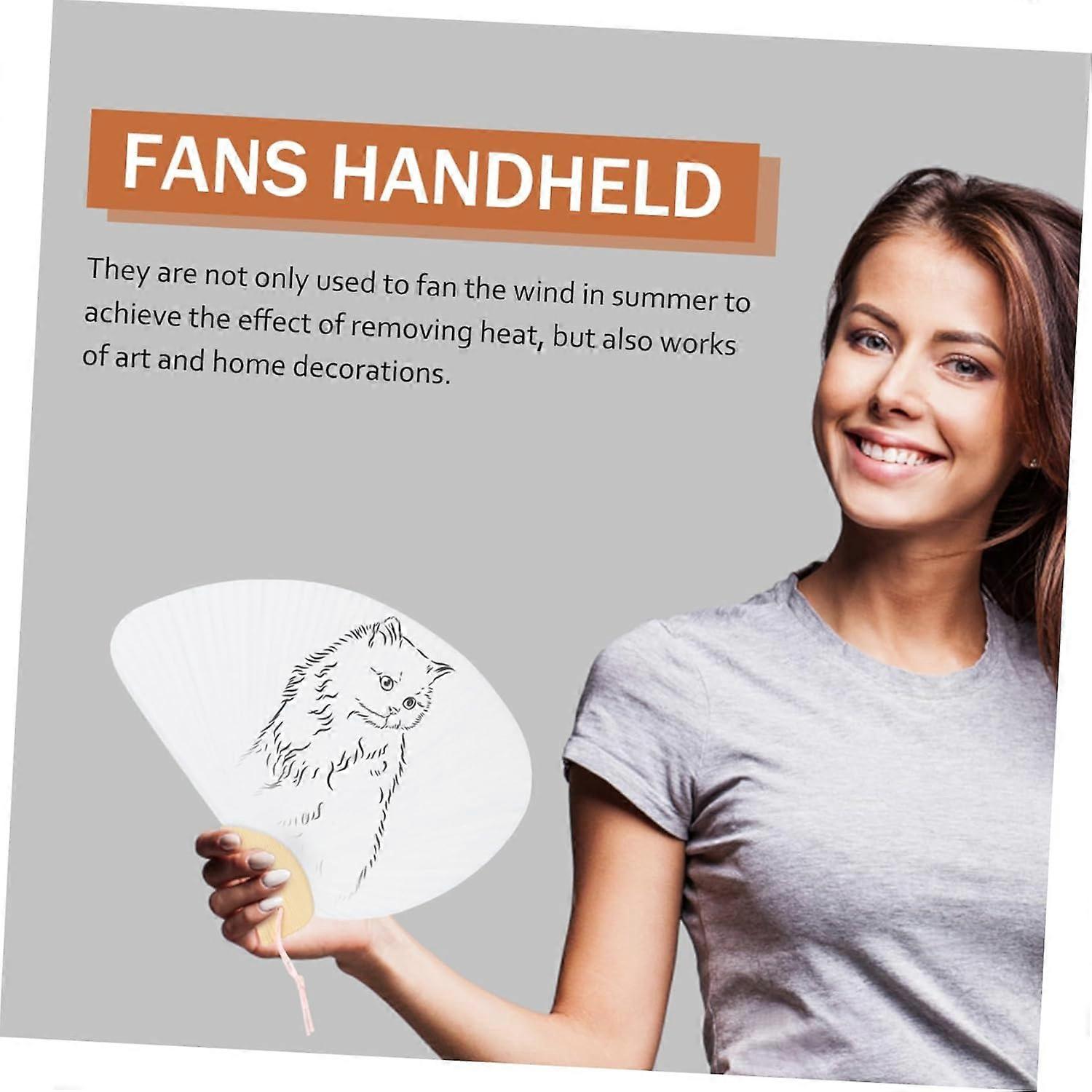 Handheld Fan Paper Fans Party Supplies Hand Fans Wedding Favors The ...