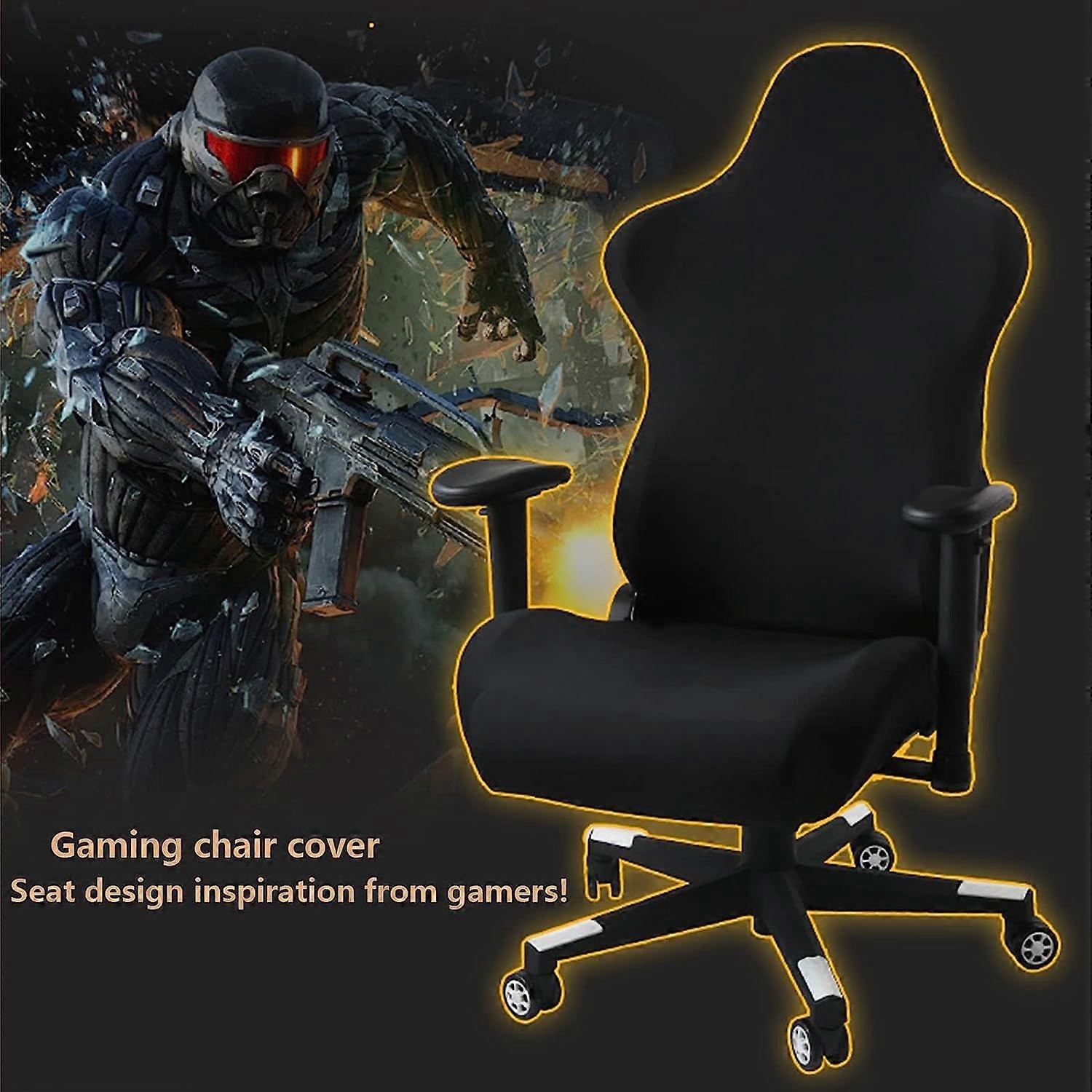 Set of 4 Gaming Chair Covers with Armrests/Chair Back/Office Chair ...