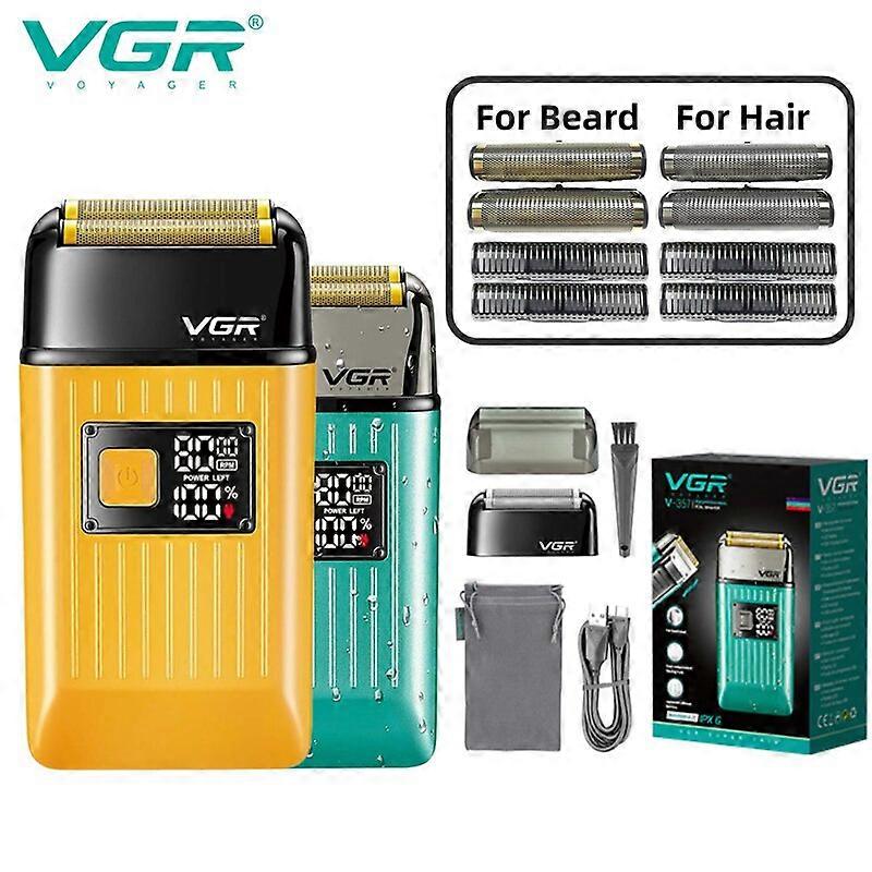VGR Hair Trimmer Professional Electric Razor IPX6 Waterproof Hair Cutting Machine LED Display ...