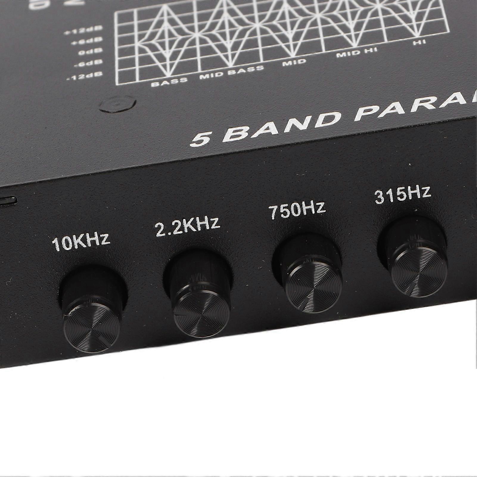 Car Audio Equalizer Adjustable 5 Bands Precise Tuning EQ Tuning ...