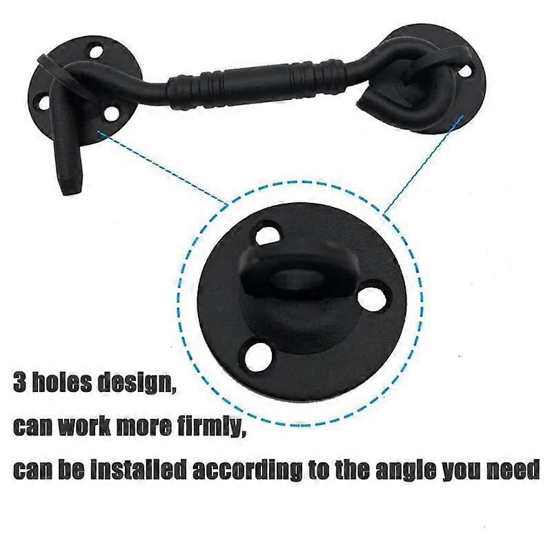 Barn Door Lock, 4 Inch Stainless Steel Door Hook & Eye Latch with ...