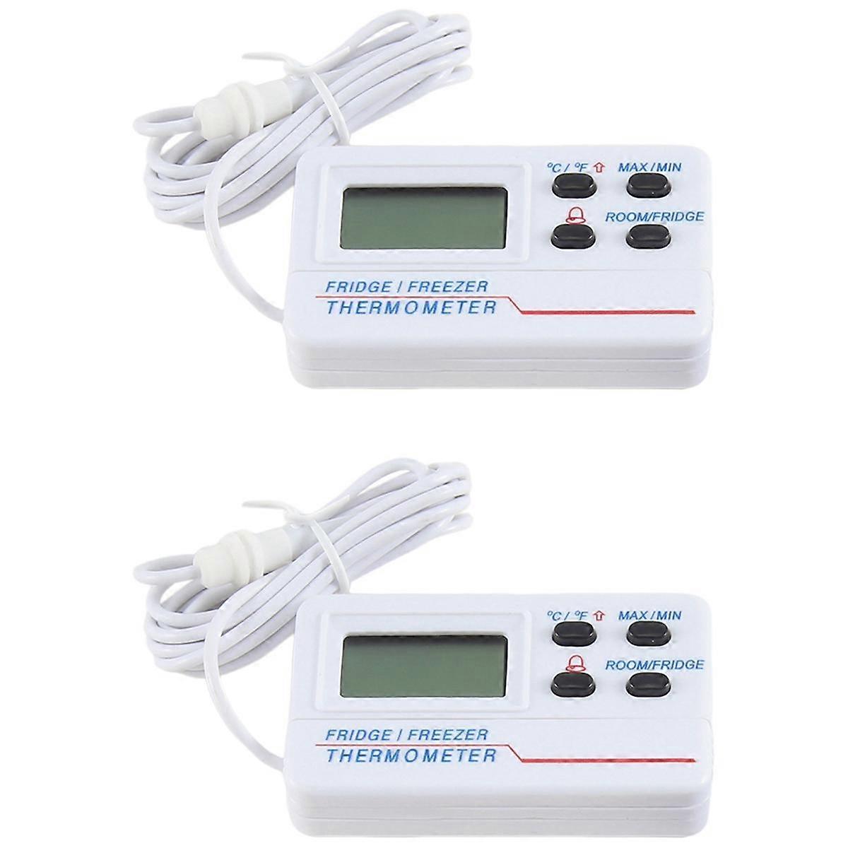 Freezer Thermometer Double Temperature Alarm Indoor Digital Display ...