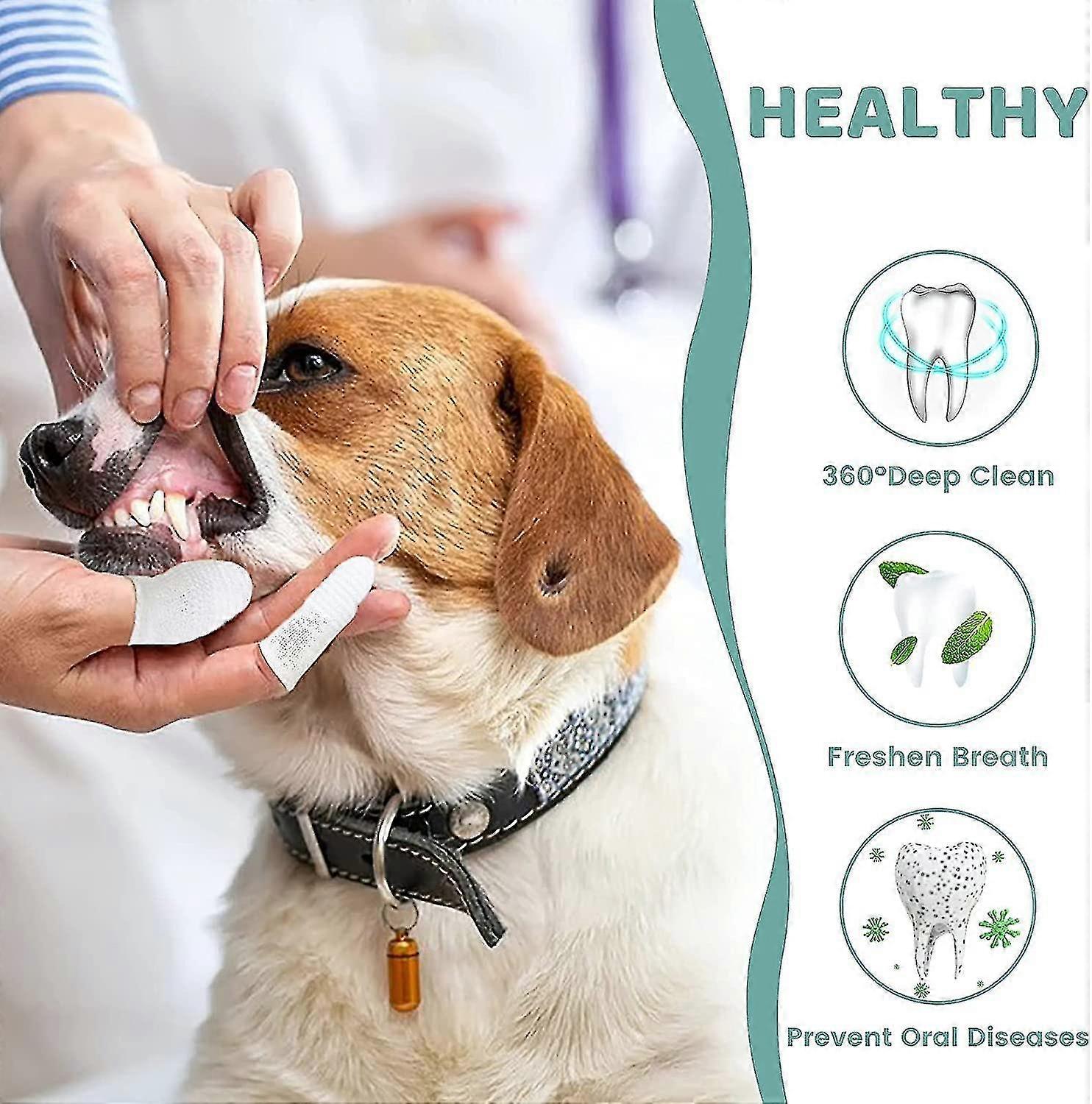 Dog Finger Toothbrush, Cloth Pet Finger Toothbrush Dental Hygiene ...