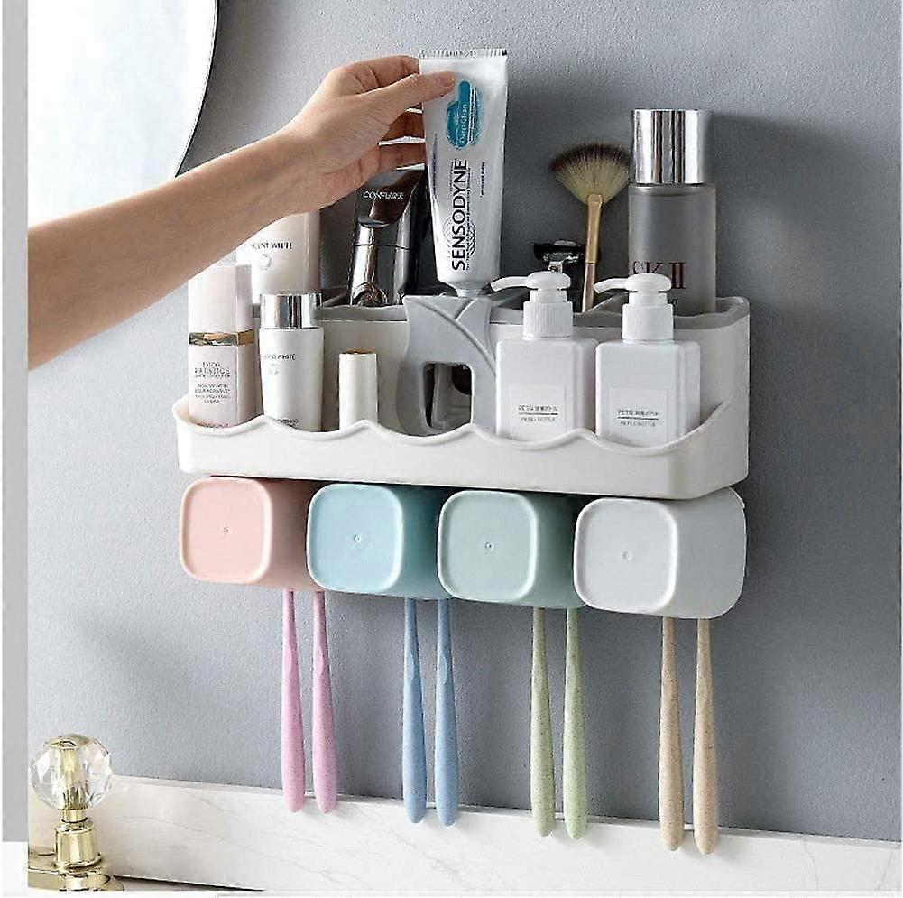 Toothbrush Holders ,Toothbrush Holder Rack Multi-Function Wall ,Hanging ...