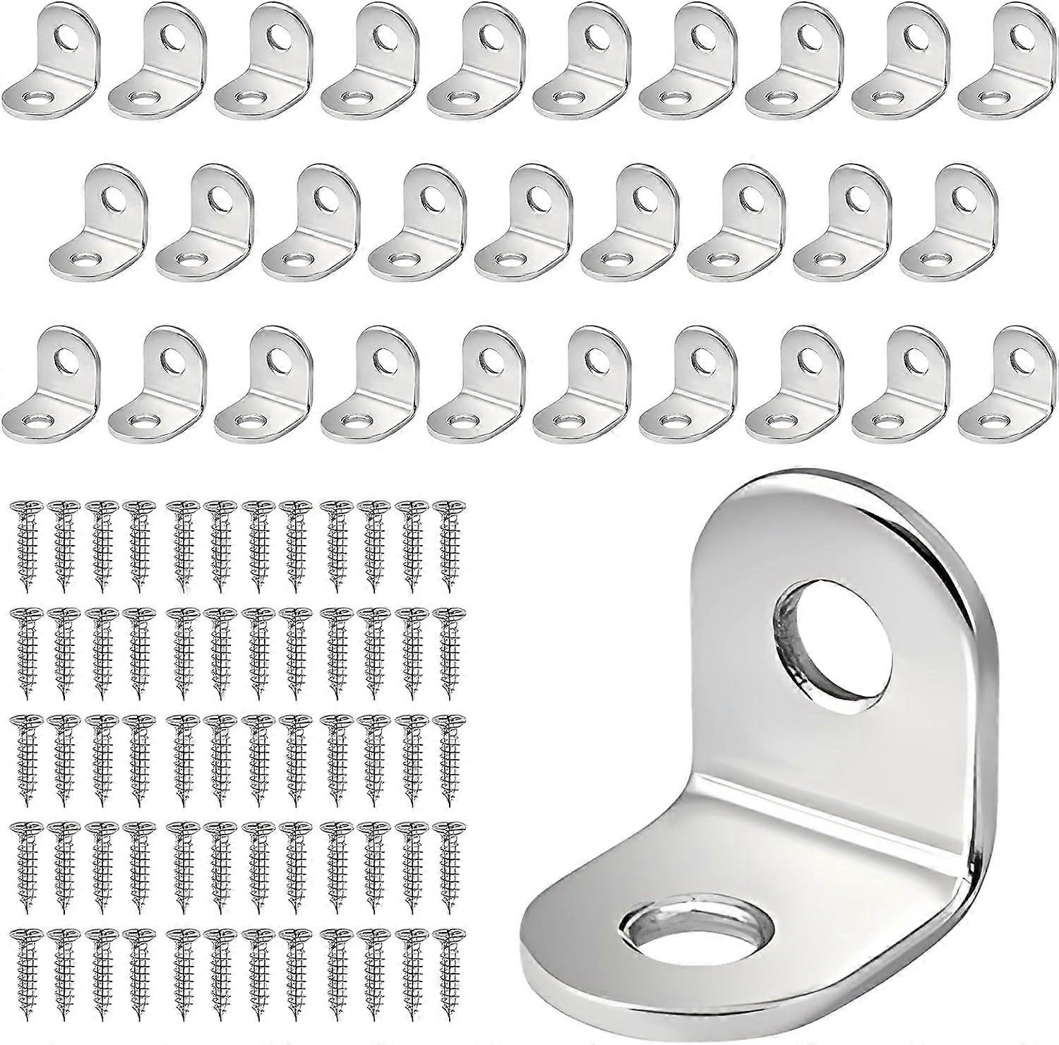 Set of 30 Metal Fixing Brackets Stainless Steel Metal Brackets for ...