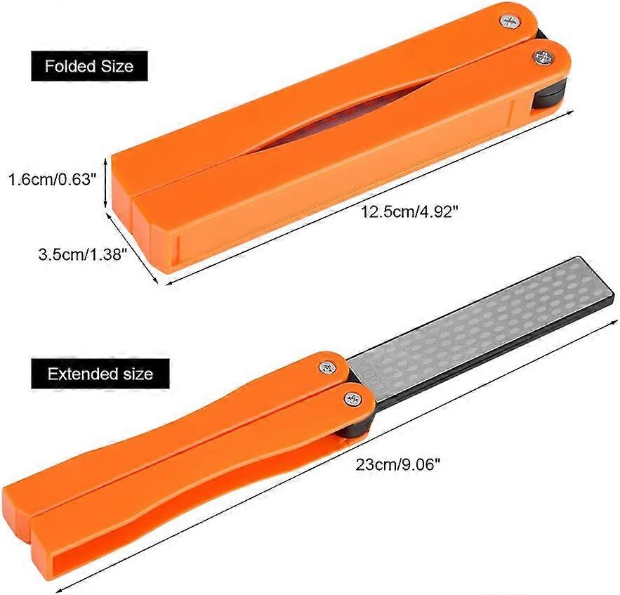 Knife Sharpeners, 400/600 Grit Folding Double Sided Diamond Pocket Sharpener Stone Sharpener ...