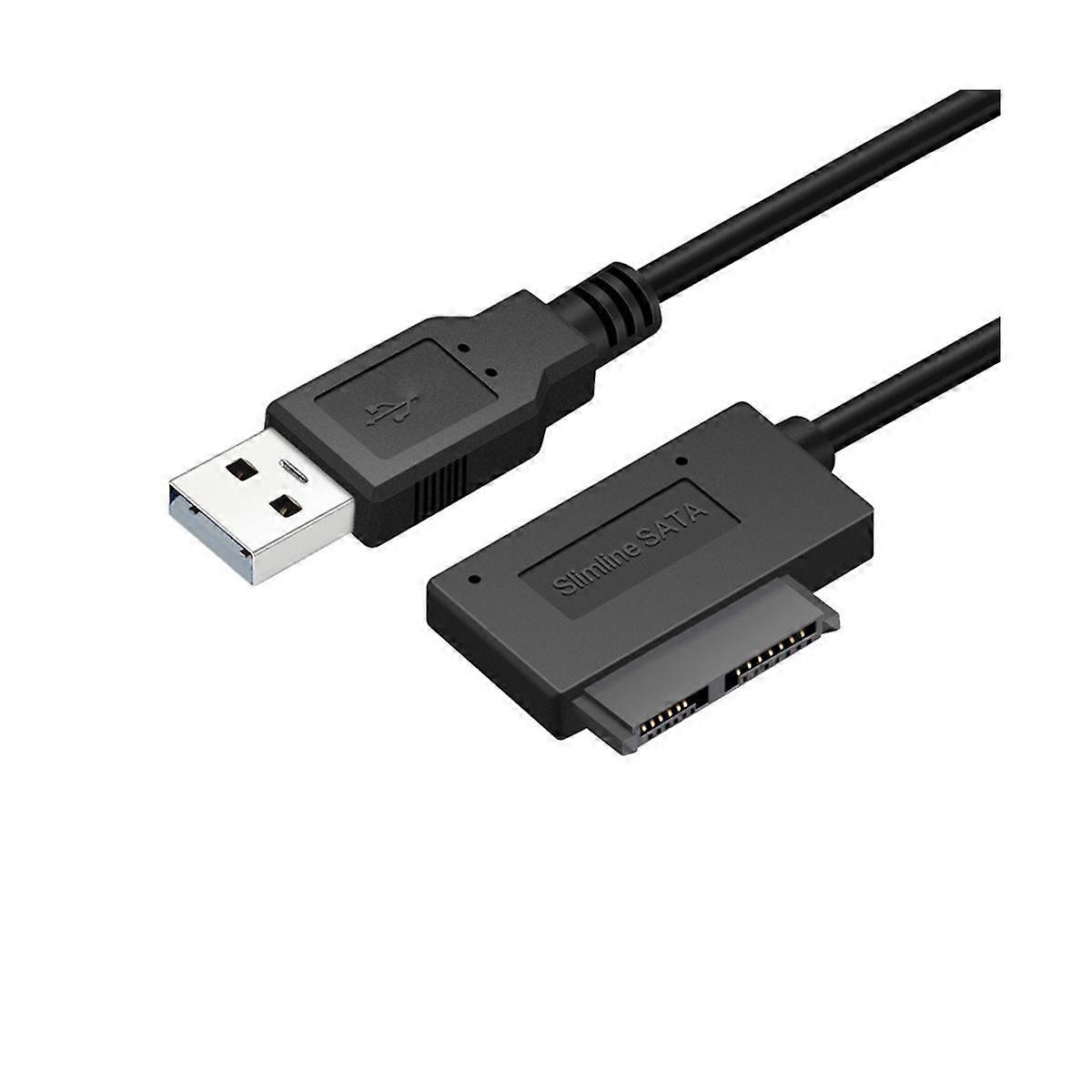 35CM USB Adapter PC 6P+7P CD DVD Rom SATA to USB 2.0 Converter Slimline Sata 13 Pin Drive Cable ...