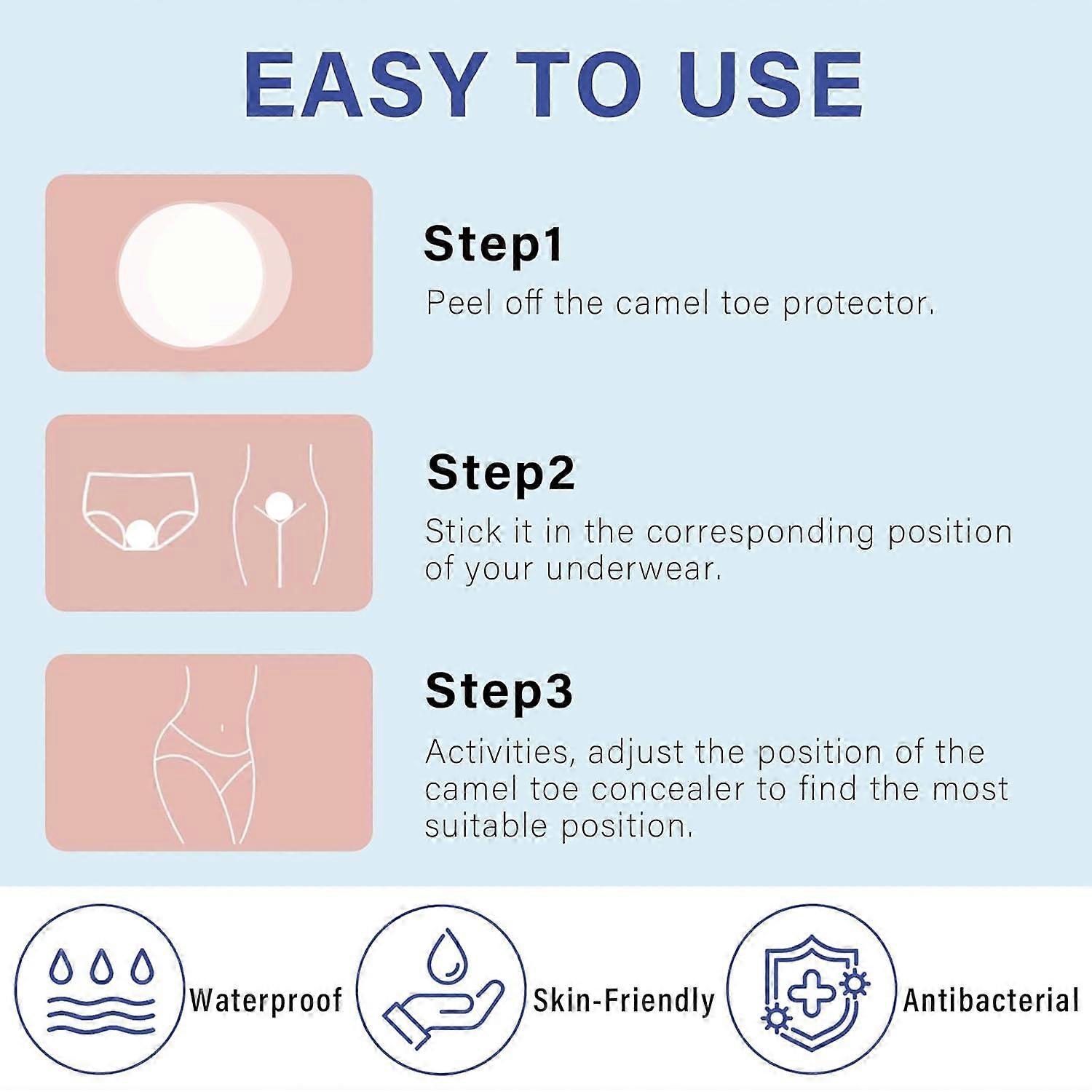 Camel Toe Concealer, Seamless Camel Toe Hider, Reusable Invisible Anti ...