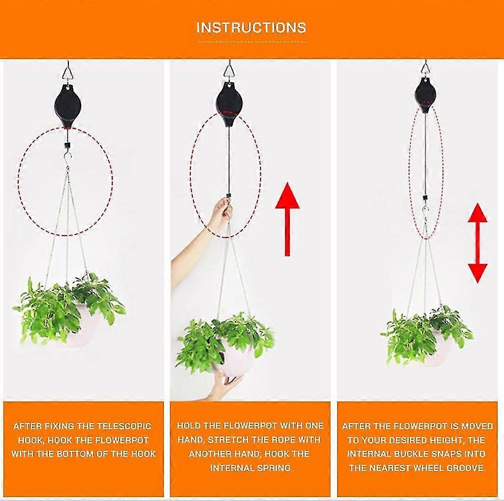 Traffic Light Lift Set Of 2 Pulley Traffic Light Plant Lift Retractable ...