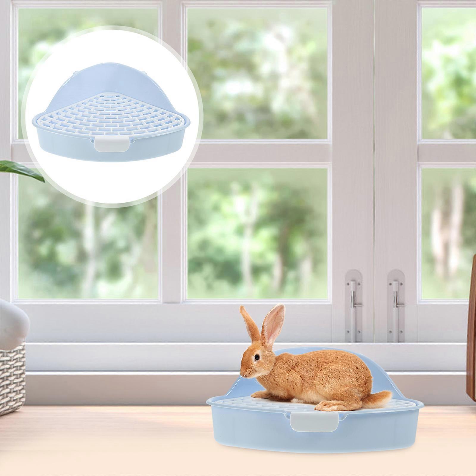 Bunny Litter Box Pet Toilet Triangle Potty Trainer Corner Litter ...